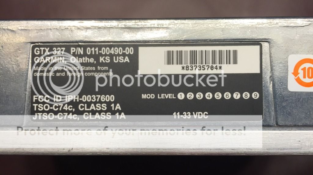For Sale: Used Garmin GTX-327 Transponder | The Pilot's Place Forums
